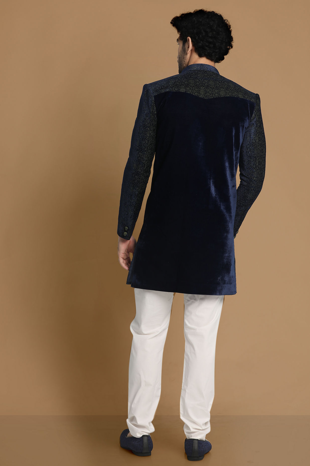 Buy Magnificent Dark Green Indo Western Set Online in India @Manyavar - Indo Western for Men